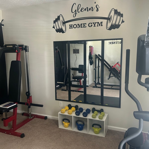 Personalized Home Gym Wall Decal | Fitness Wall Sticker, Vinyl ...