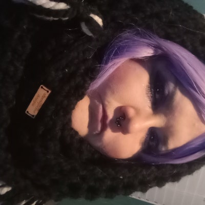 Wednesday Addams Inspired Snood Enid Scarf Infinity Scarf With Black ...