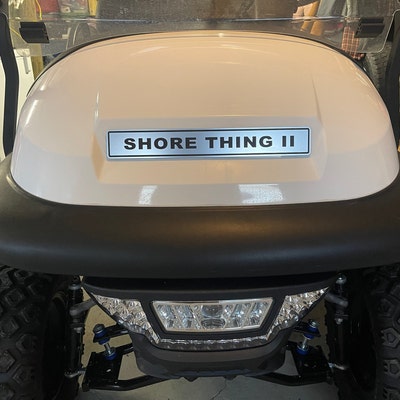 Personalized Club Car Precedent Cart Badge Cart Plate Front Badge Front ...