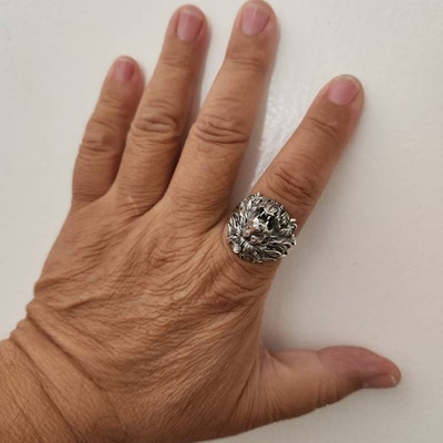 Japanese Koi Fish With Onyx Ring for Men, Signet Gemstone Ring, Onyx ...