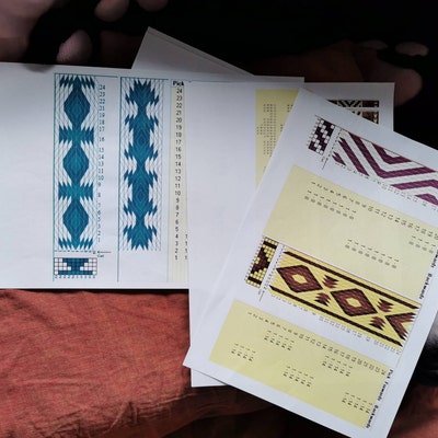 Hexagonal Tablet Weaving Patterns, Basic Chart to Create Colorful Belts ...