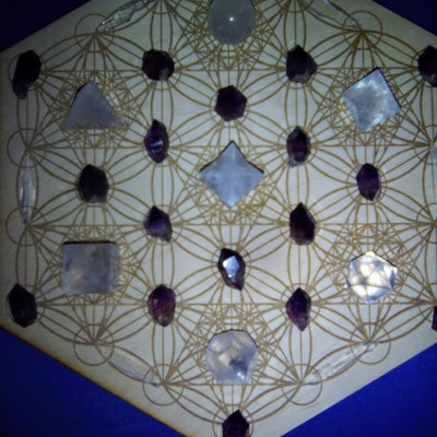 Infinity Flower of Life Crystal Grid Infinity Crystal Grid Altar ...