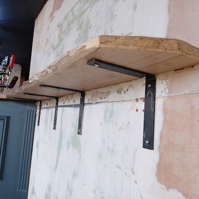 Double Shelf Bracket Heavy Duty DBR DIY Shelf Bracket Industrial Style ...