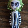 Polymer Clay Calavera Figurine, Dia De Muertos Art Doll, Mexican ...
