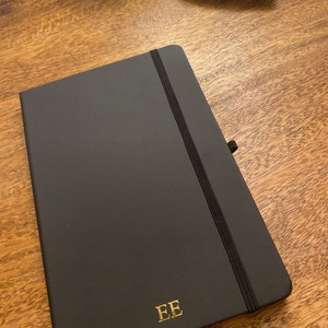 Personalised Notebook With Plain/blank Pages, A5 Black Sketchbook ...