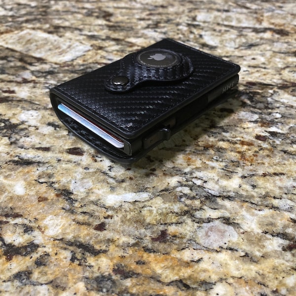 3MH Smart Carbon Fibre Pop up Wallet With RFID Protection and AirTag ...