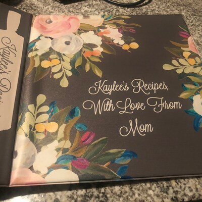 Custom Personalized Peach & Cream Floral Recipe Binder - Etsy