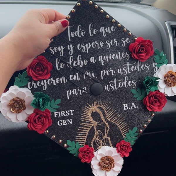 Virgin Mary Graduation Cap, Mexico Grad Topper, Graduation, First ...