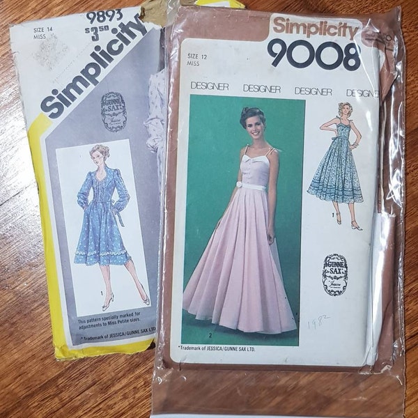 70s Wedding and Bridesmaid Dress Pattern Simplicity 6399 Size 10 Bust ...