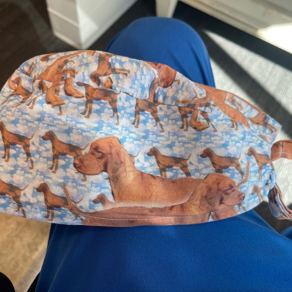 Mens Fishing Trout Salmon Fish Navy Blue Scrub Hat Surgery Surgical Cap ...