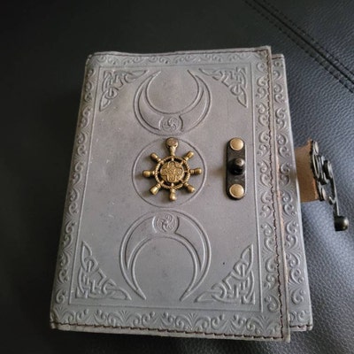 Hibiscus Leaf Leather Spell Book Journal Eco Friendly Handmade - Etsy