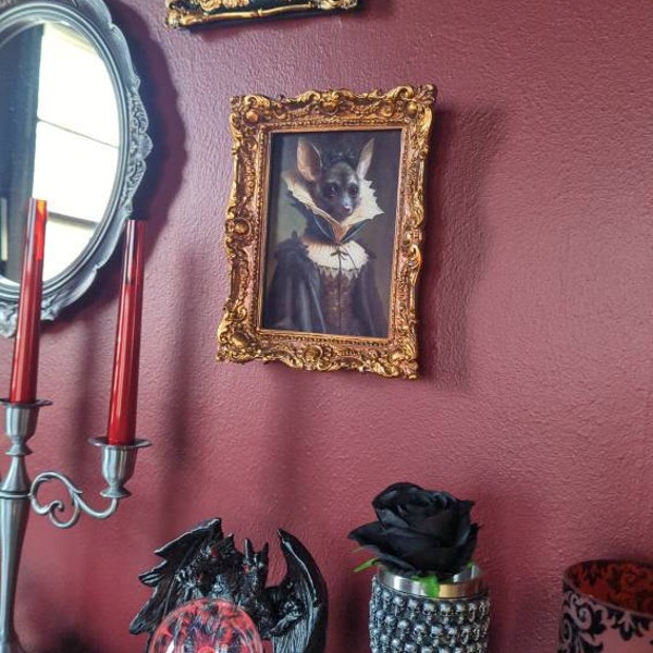 Gothic Rat Wearing Flower Crown, Vintage Poster, Art Poster Print, Home ...