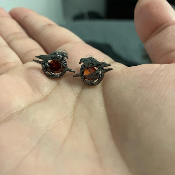 Love and Deepspace Sylus Crow Brooch Crow Necklace Crow Ring Earrings ...