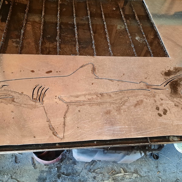 Mako Shark Hand Drawn SVG Clipart, Laser Cut Shark DXF, Cnc Plasma Cut ...