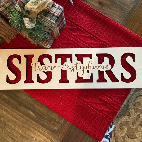 Personalized Sister Wood Sign Home Decor, Gift for Sister, Sister ...