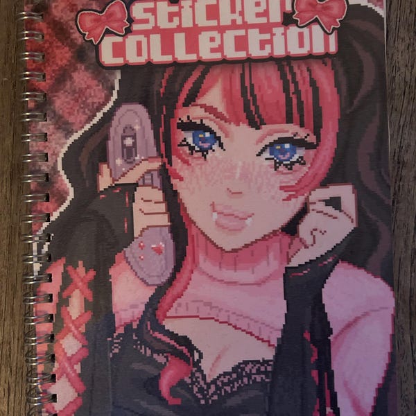 Pixel Crosses Gothic Emo Holographic Sticker Sheet Korean Stickers ...