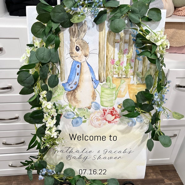 Peter Rabbit Welcome Sign, Beatrix Potter Sign, Rabbit Welcome Sign ...