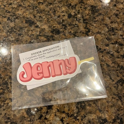 Personalized Name, Custom Retro Name Sticker, Name Stickers Retro Vinyl ...