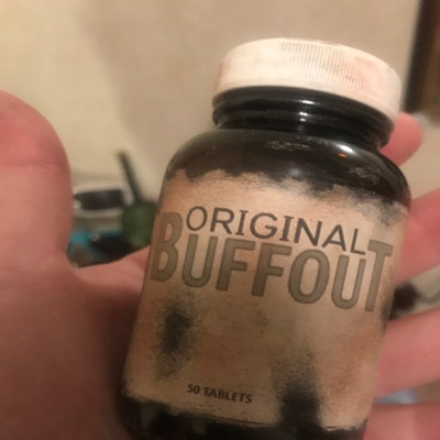 Fallout 4 Inspired Unofficial Weathered Buffout Glass Bottle Container ...