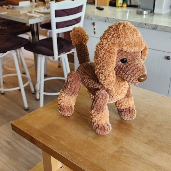 Crochet Poodle Dog Pattern, Dog Stuffed Animal, Crochet Amigurumi, Dog ...