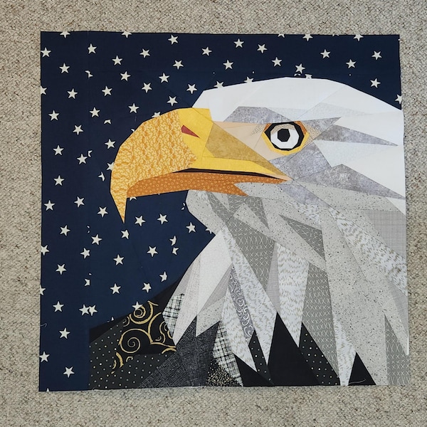 Bald Eagle Fpp--animals of Strength--north America--paper Piecing Quilt ...