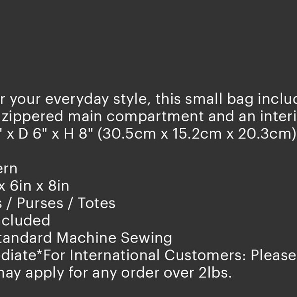 Lola Bag Pattern by Swoon - Etsy