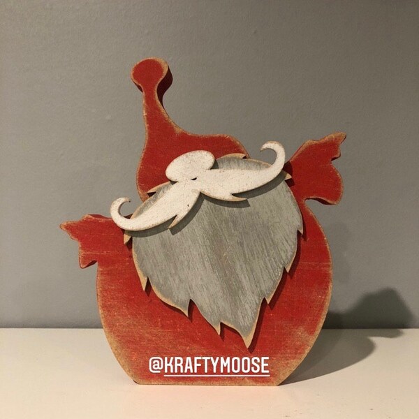 Freestanding Christmas Santa Claus Wooden MDF Blank Shape, Unpainted ...