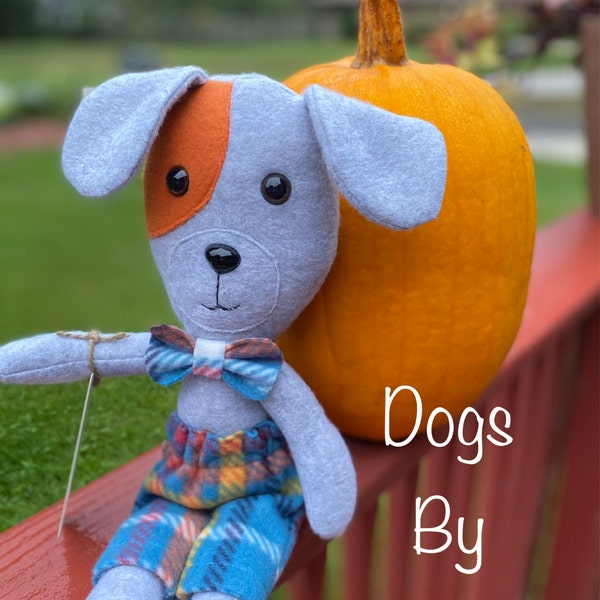 PDF Dog Doll Sewing PATTERN & Tutorial - Animal Rag Doll, Dress up Doll ...