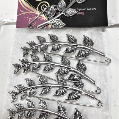 Silver Shamrock Shawl Pin Oxidized Silver Shamrock Shawl Pin - Etsy