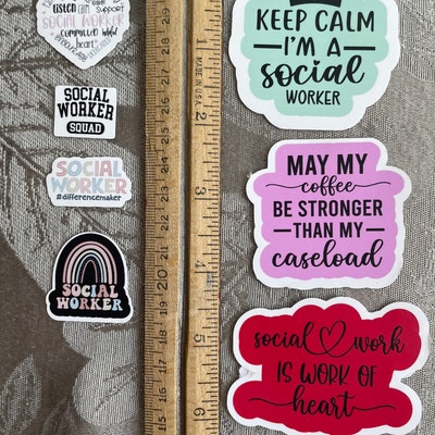 Social Worker Gift, Social Worker Stickers, Therapist Stickers, MSW ...