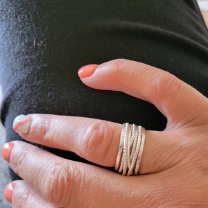 Multi Layer Thumb Ring-chunky Silver Ring-dainty Silver Ring - Etsy UK