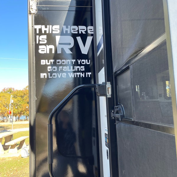 Funny RV Vinyl Sticker Decal Graphic | RV Slide Decal RV Door Decal ...