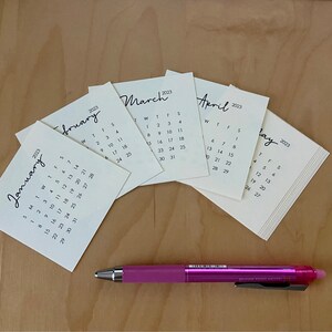 Mini Calendar 2024, 3x2 Inches, Printable Desk Calendar, Monday Start ...