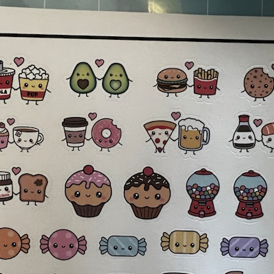 Perfect Match Kawaii Clipart Set Cute Food Clip Art Friendship Best ...