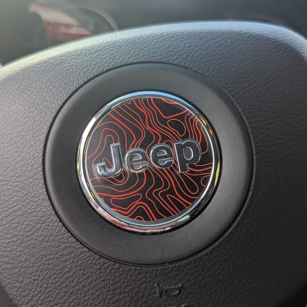 Topographical Map Steering Wheel Decal Accessory for Jeep Vehicles - Etsy