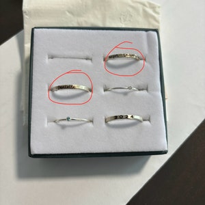 Ring Set Gift for Mom Stackable Rings Personalized Name Rings 14k Gold ...