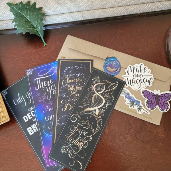 ACOTAR Sjm Inspired Bookmarks With Quotes, Feyre and Rhys - Etsy