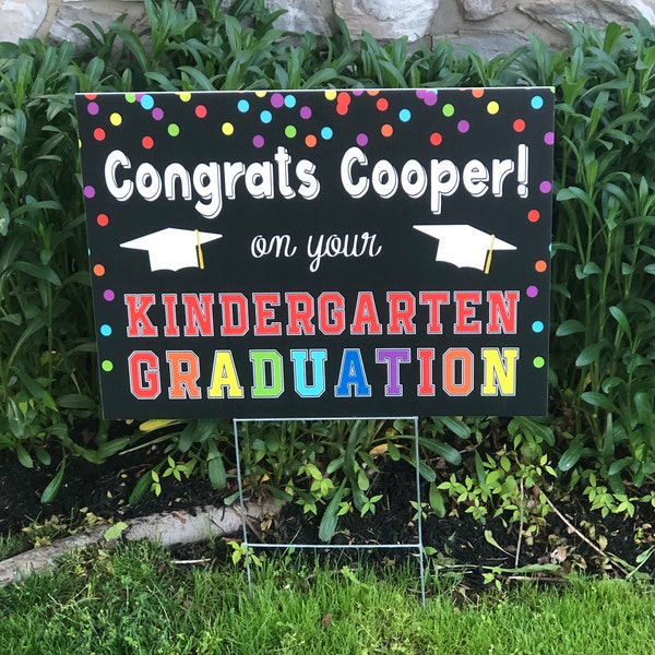 Kindergarten Graduation Yard Sign Elementary Graduation 2025 Multiple ...