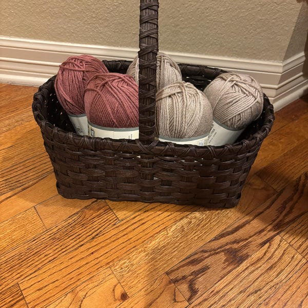 Hand Woven Basket in Golden Oak. Square Basket. Storage Basket. Custom ...