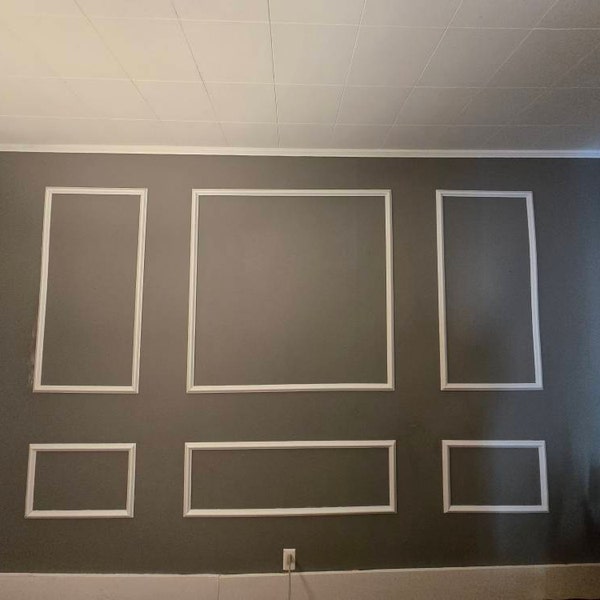 Wall Molding Package Ready to Assemble, Pre-cut Factory Primed, Wall ...