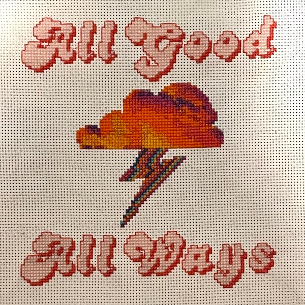 Trippy Mushroom Cross Stitch PDF Pattern Modern Hippy Psychedelic ...