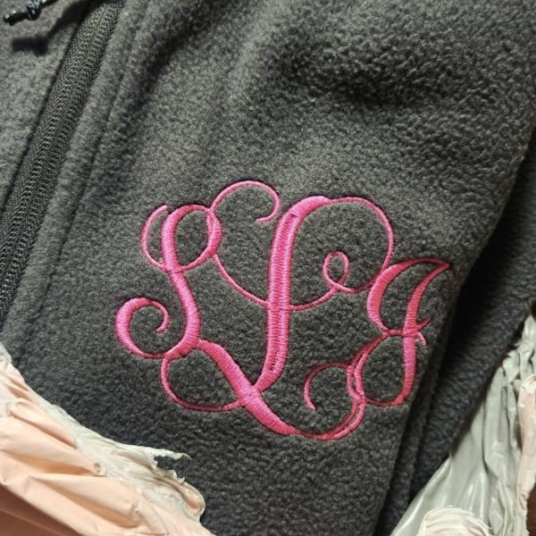 Monogrammed Fleece Jacket, Full Zip Jacket, Ladies Jacket, Gifts for ...