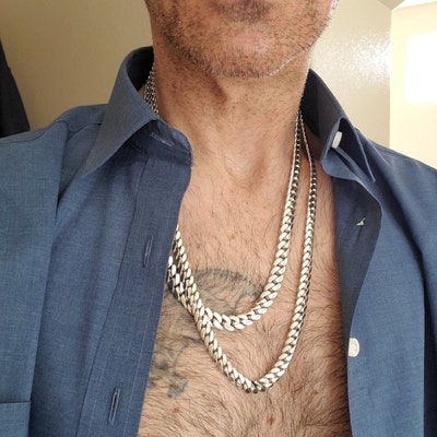 9mm 999 Pure Solid Silver Hand Made Cuban Link Chain 24in - Etsy