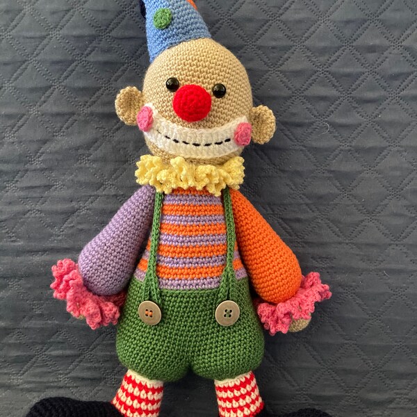 Amigurumi Clown Pattern - Chatterbox the Clown - Crochet Clown Doll ...
