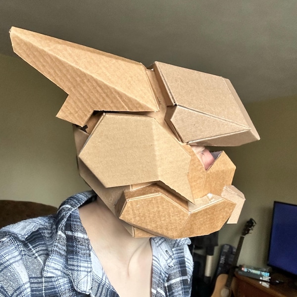 Helmet With Horns Template - DIY Cardboard Mask Pattern (scalable PDF ...