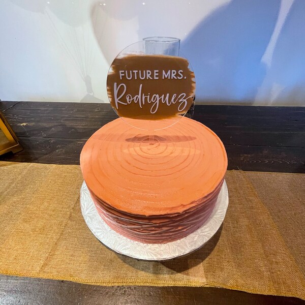 Acrylic Future Mrs Cake Topper | Personalized Bridal Shower Cake Topper ...