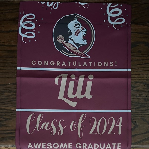 Custom Graduation Flag, Graduate Yard Sign, College Grad Flag, College ...