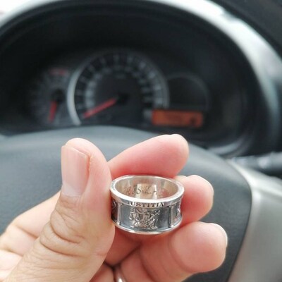Si Vis Pacem Para Bellum Bullet Men Silver Ring - Etsy