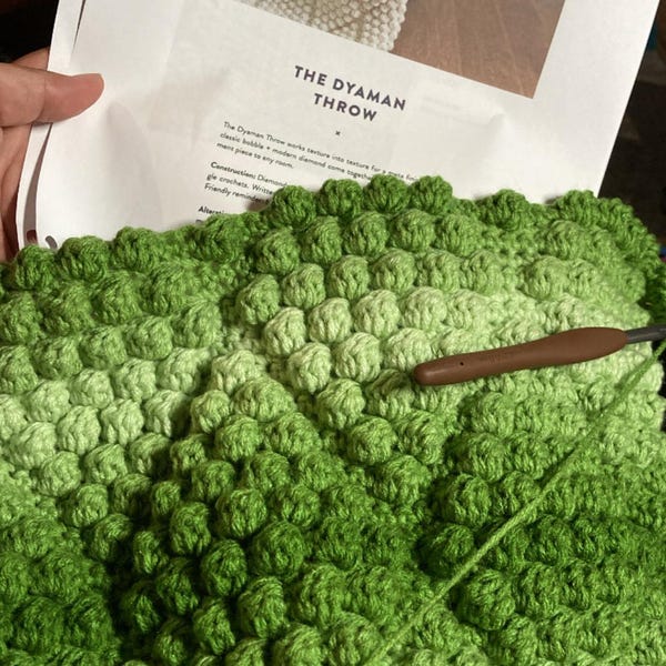 CROCHET PATTERN ⨯ Blanket, Bobble Throw, Afghan ⨯ the Dyaman - Etsy
