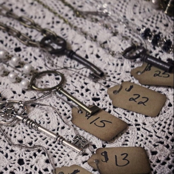 Altered Vintage Playing Card With Paper Doll, Charm, Beads, Eyelet ...